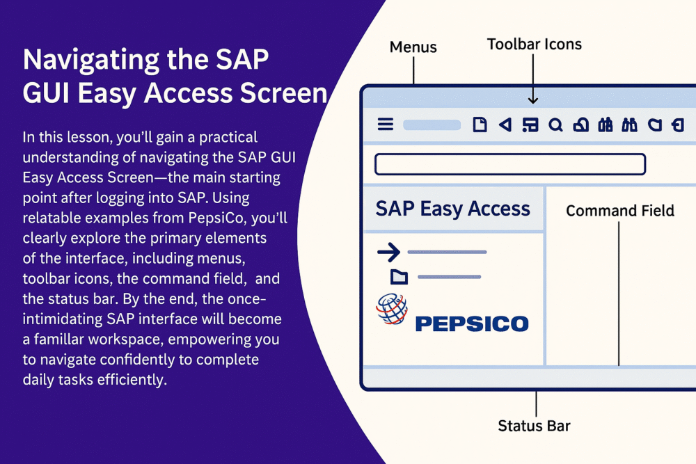Demonstration: First Look - Navigating the SAP GUI Easy Access Screen ...