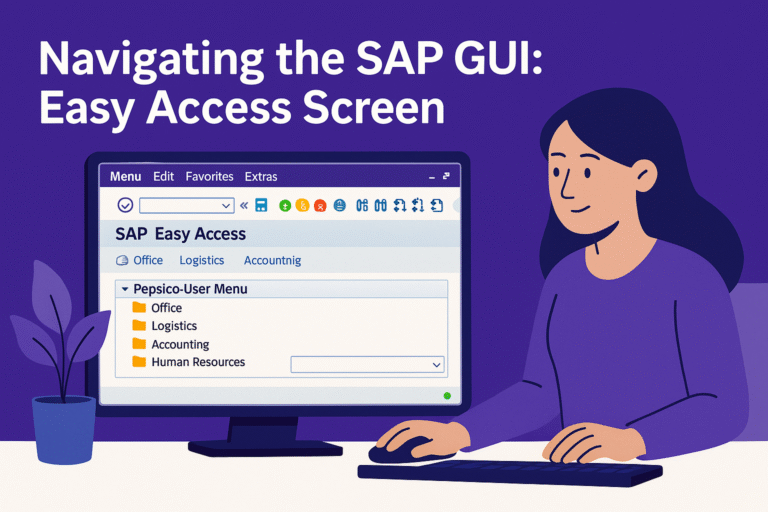 Demonstration: First Look - Navigating the SAP GUI Easy Access Screen ...