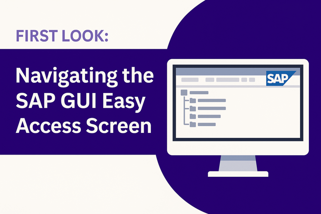 Demonstration: First Look - Navigating the SAP GUI Easy Access Screen ...