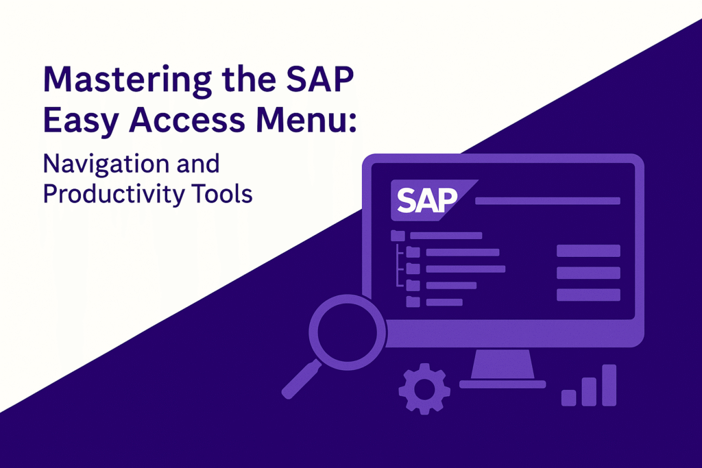 Demonstration: Mastering the SAP Easy Access Menu: Navigation and ...